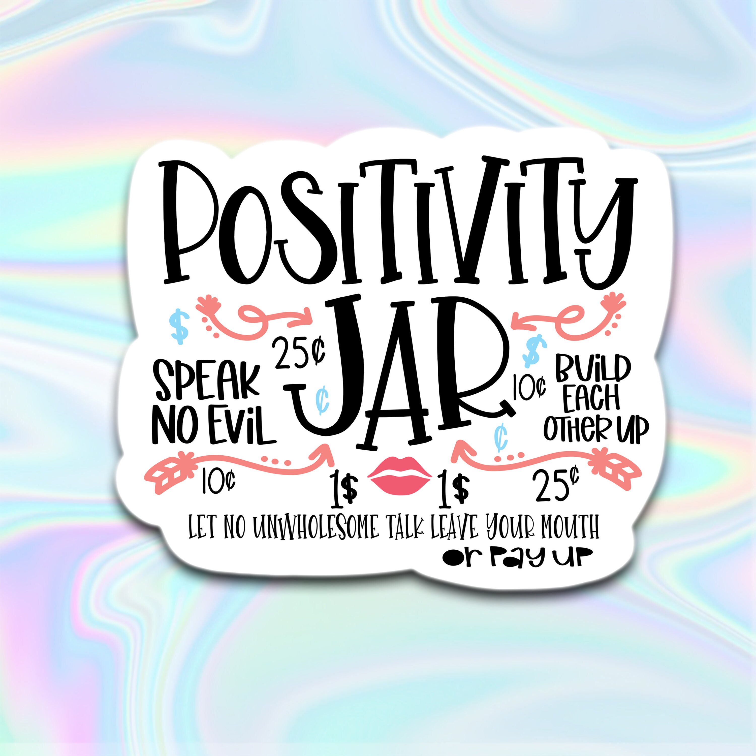 Positivity Jar Kit Positivity Jar Label Jar of positivity | Etsy
