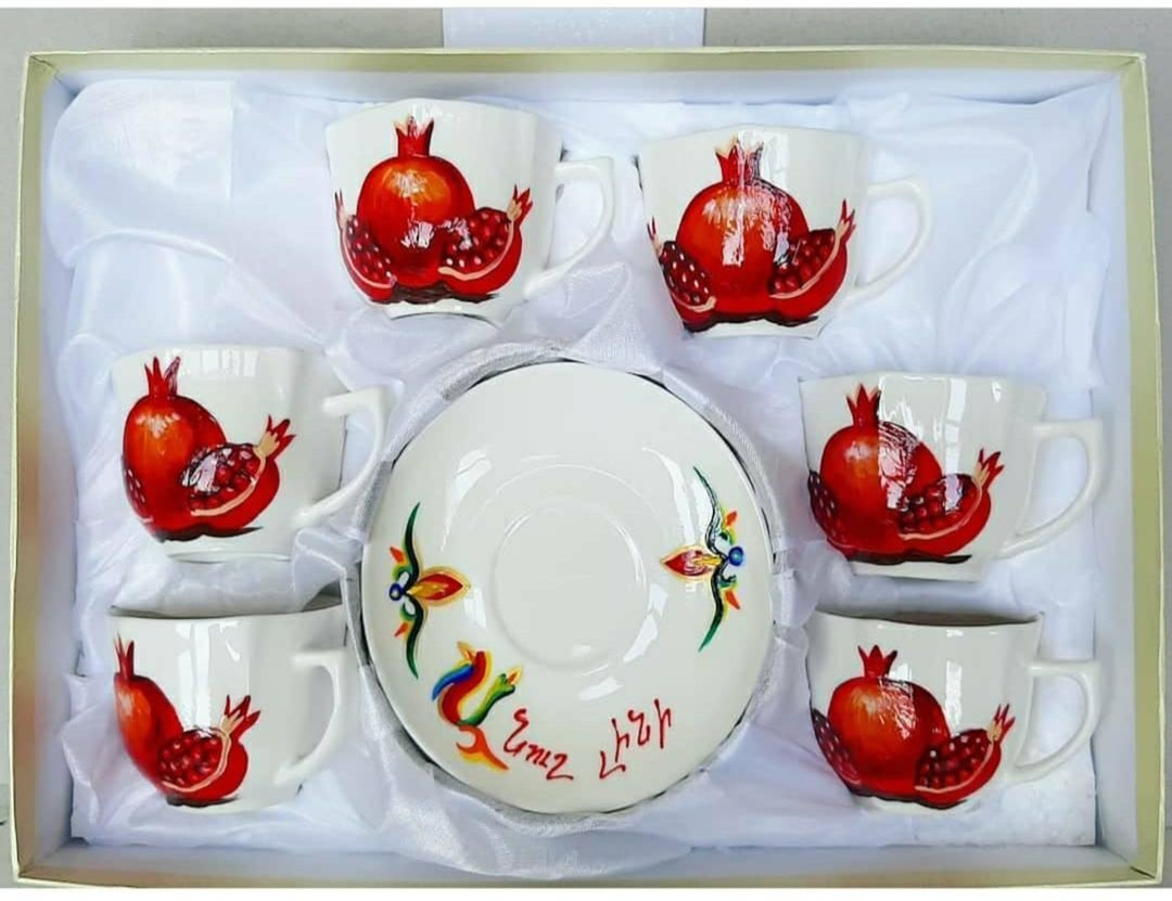 Armenian Coffee Cups, Ceramic Cups Armenian Style, Tea Bowl, Armenian ...