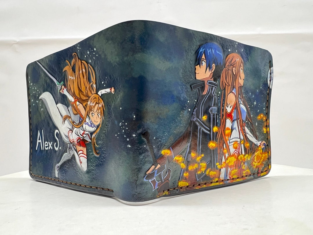 Sword Art Online Anime Wallet, Kirito and Asuna , 3D Genuine Leather ...