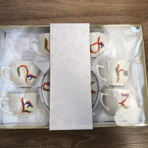 Armenian Coffee Cups, Ceramic Cups Armenian Style, Tea Bowl, Armenian ...