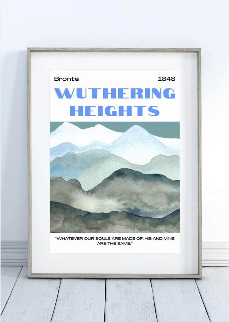 Wuthering Heights Bronte Victorian Art Poster Wall Art - Etsy