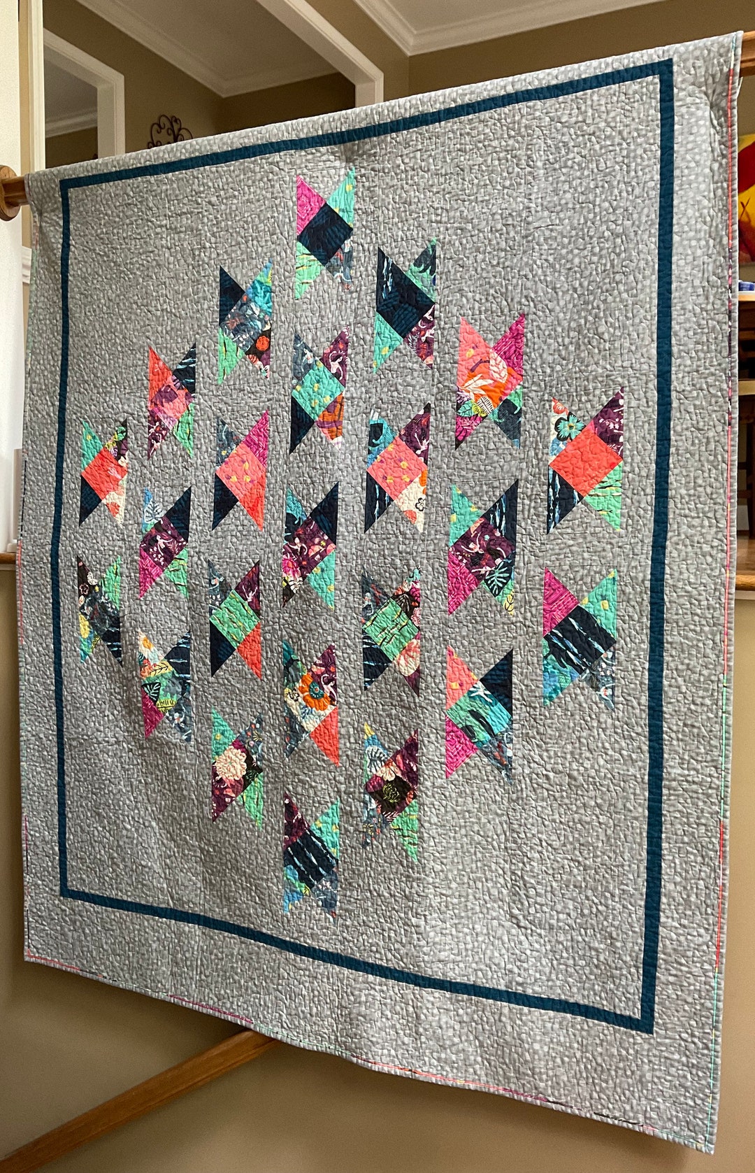 Field Crossing Quilt Handmade Twin Size 66x84 Inch Mermaids Sea Life ...