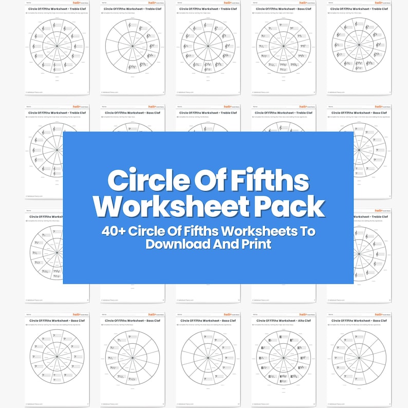 Circle of Fifths Worksheet Pack Music Theory Worksheets Music Teaching ...