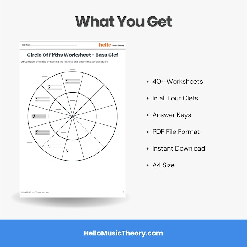 Circle of Fifths Worksheet Pack Music Theory Worksheets Music Teaching ...