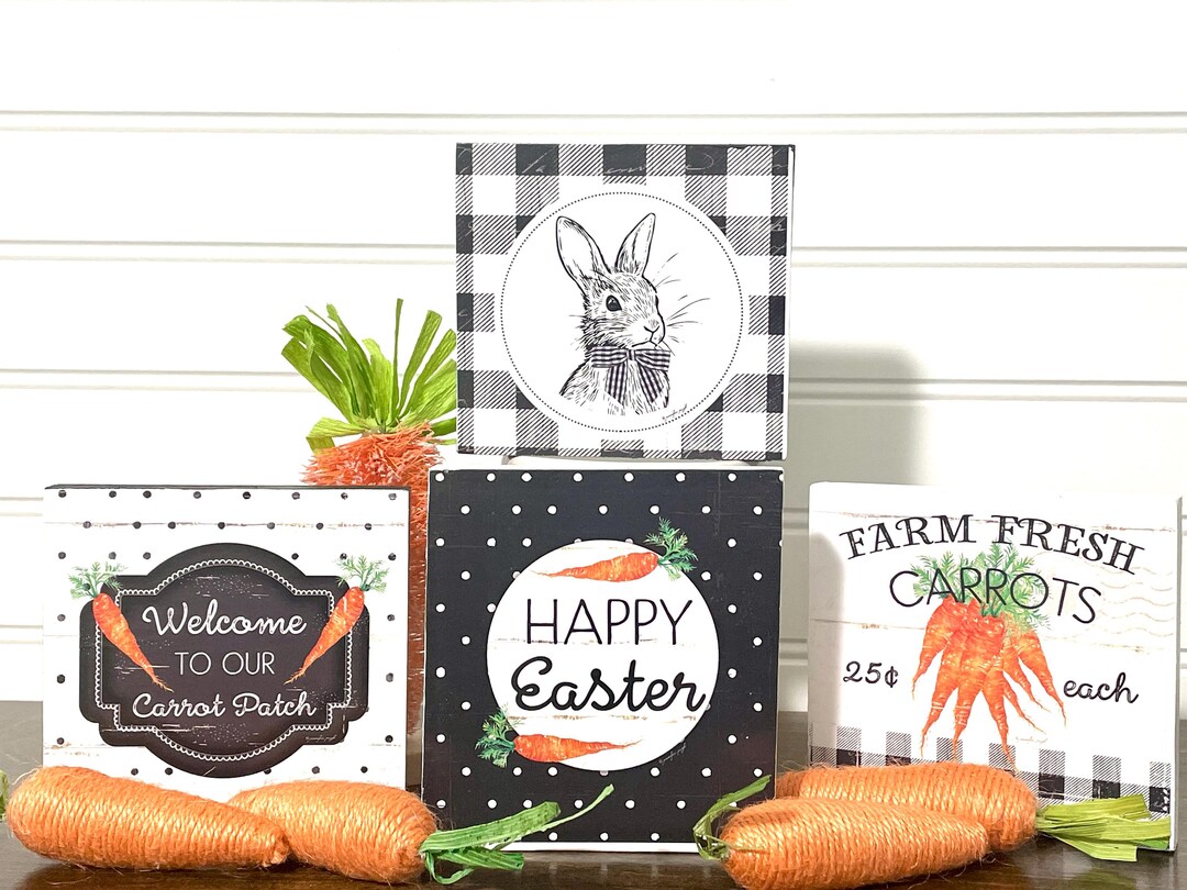 Easter Wood Blocks: Tiered Tray Decor, Repurposed Wood - Etsy