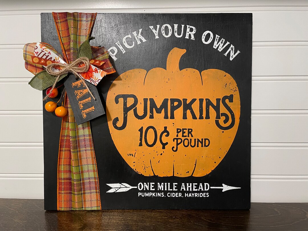 Fall Pumpkin Sign - Etsy