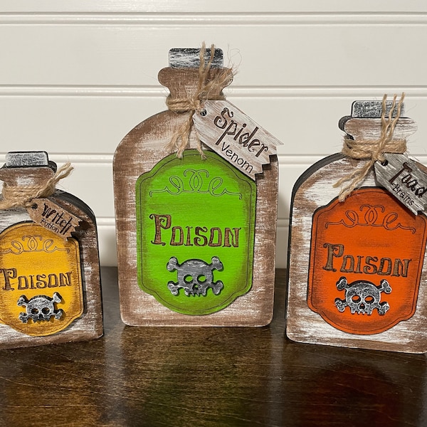 Halloween Poison Bottles - Etsy