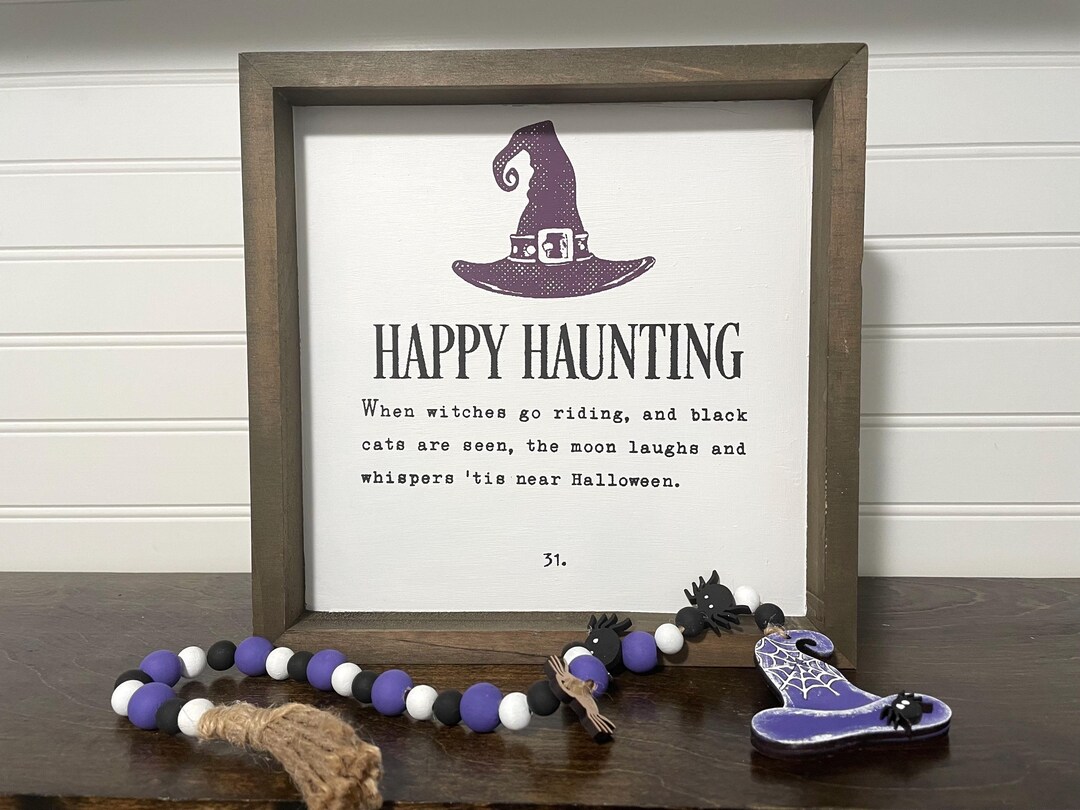 Halloween Witch Hat Sign - Etsy