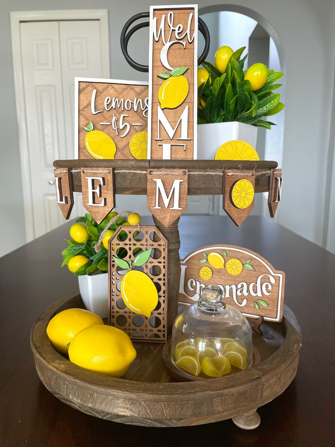Fresh Lemon Tier Tray Set - Etsy