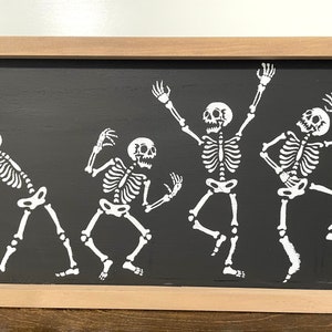 Skeleton Halloween Sign Two Sided - Etsy