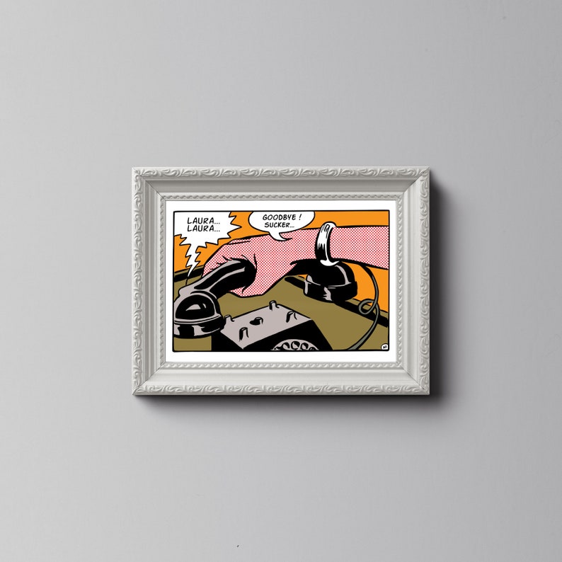 Customizable Pop Art goodbye Sucker Vintage Comics Digital Print ...