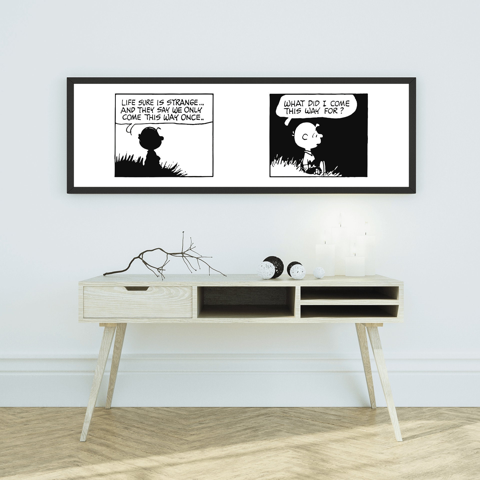 Charlie Brown Life is Strange Wall Art Print | Customizable Peanuts ...