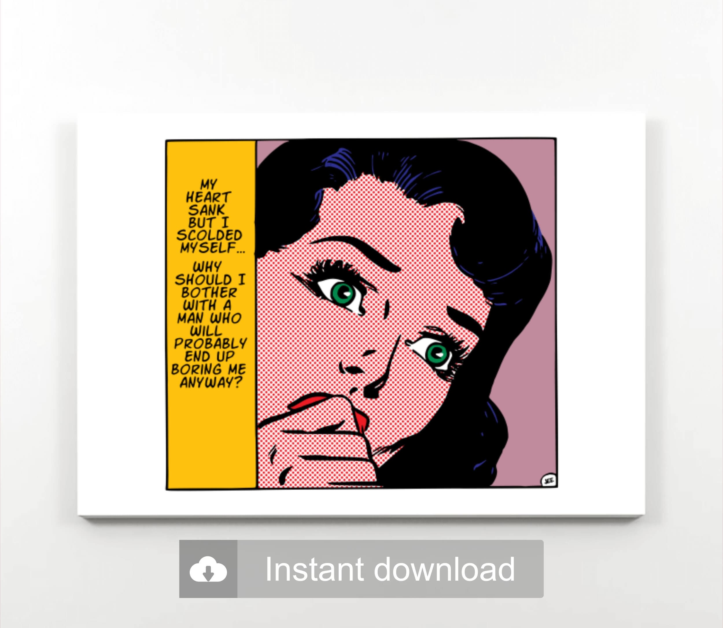 Customizable Pop Art my Heart Sank Vintage - Etsy Canada