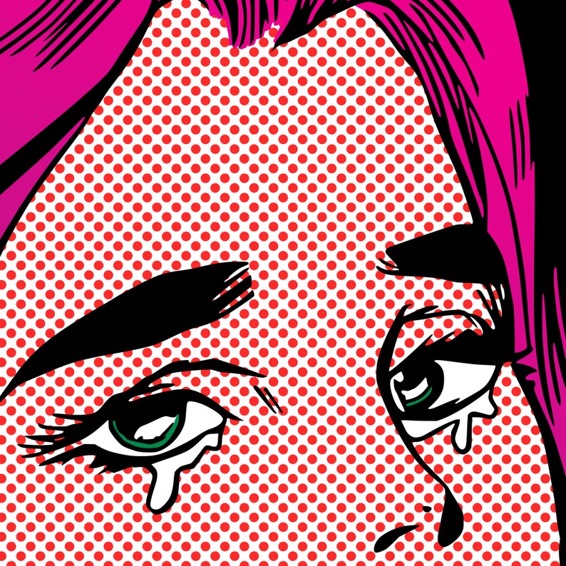 Customizable Pop Art | "disaster and Heartbreak" Vintage Comics Digital ...