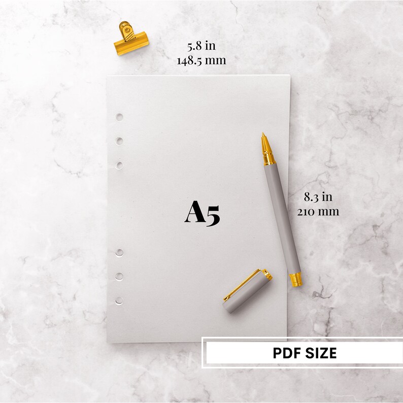 Lined Paper A5 Planner Inserts Note Pages Printable Planner - Etsy