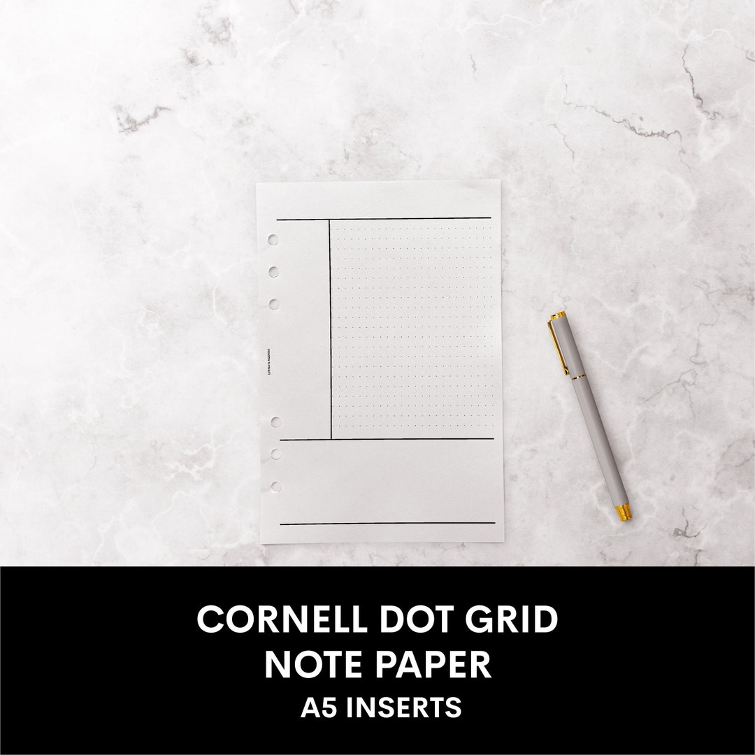 Cornell Notes Printable Planner Cornell Method A5 Planner Inserts Dot ...