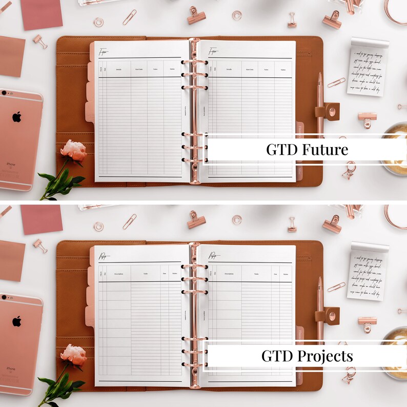 Printable GTD Bundle Getting Things Done A5 Printable - Etsy