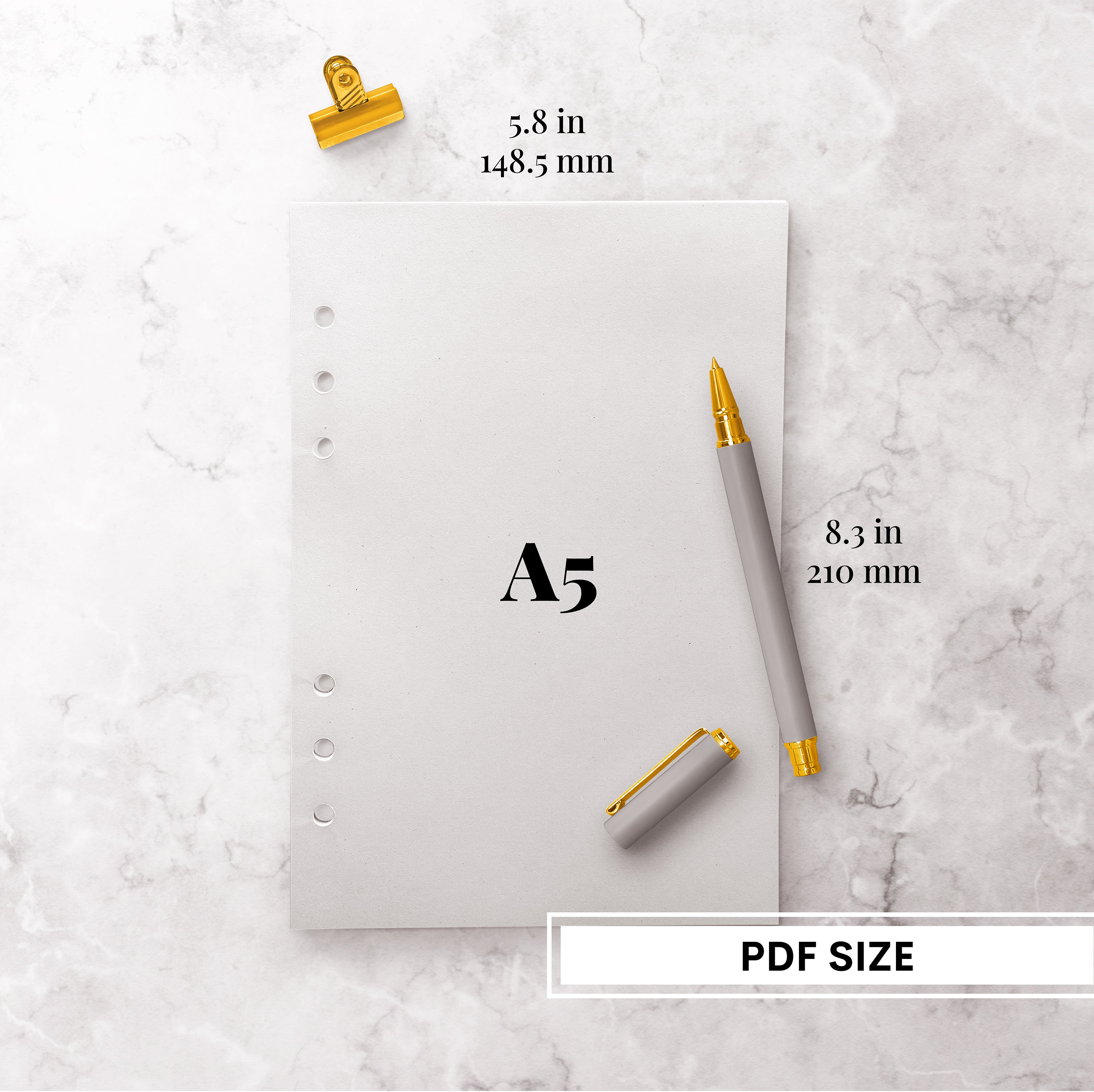 Getting Things Done GTD Diagram Chart PDF Printable Planner Insert A5 ...