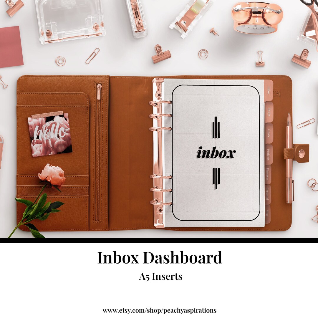Printable Inbox Dashboard GTD A5 Printable Planner PDF - Etsy
