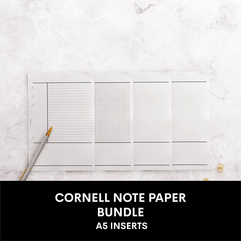 Cornell Notes Printable Planner Bundle Cornell Method A5 Planner ...