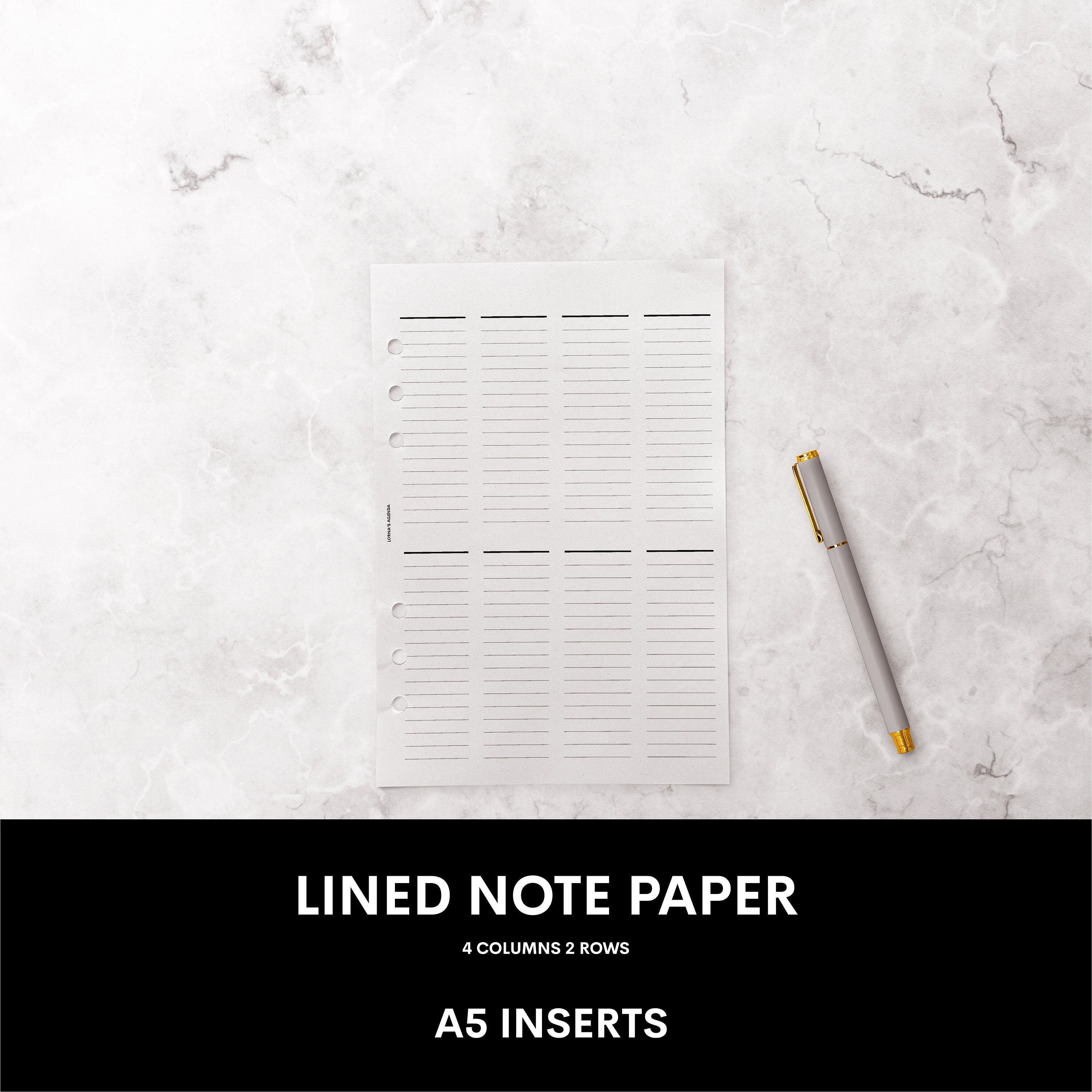 Lined Paper A5 Planner Inserts Note Pages Printable Planner - Etsy