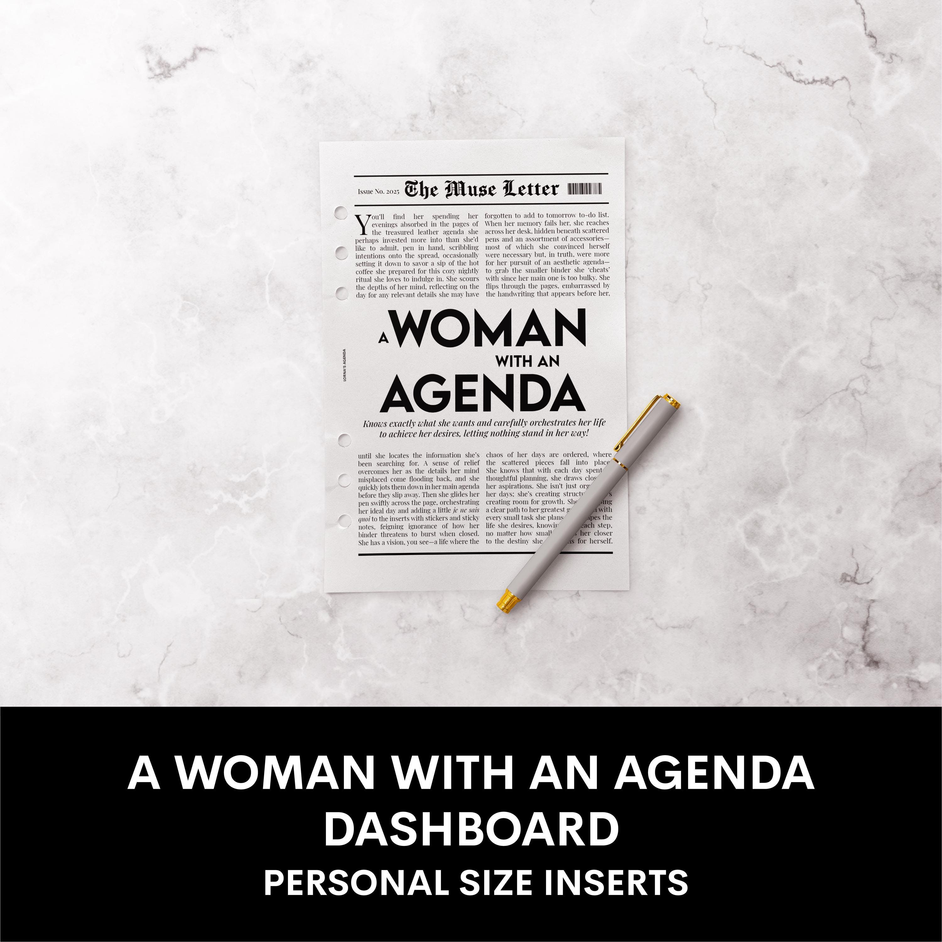 Printable Planner Dashboard "woman With an Agenda" Personal Size ...
