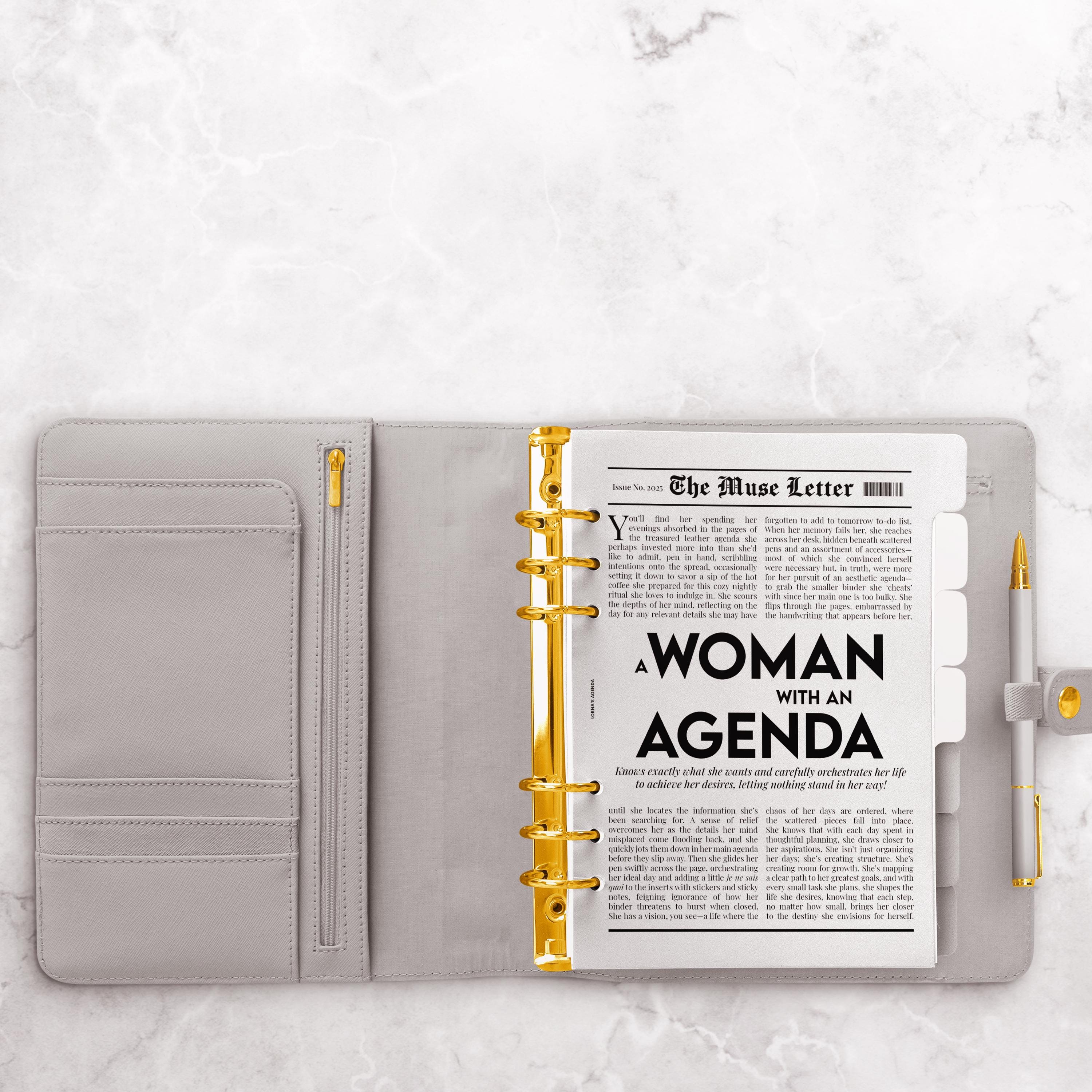 Printable Planner Dashboard "woman With an Agenda" Personal Size ...