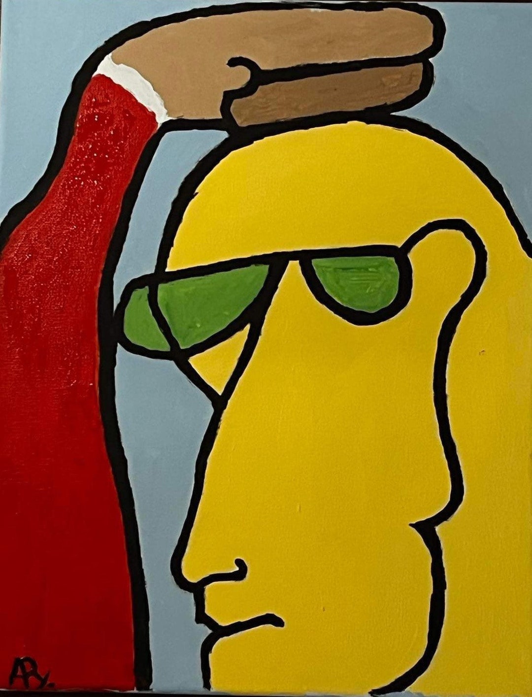 Slap on the Head, Original Hand Painted, Acrylics on Stretch Canvas ...