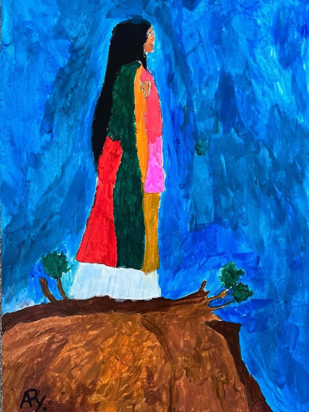 Hand Painted Native American Thank You for the Rains 15x11 - Etsy