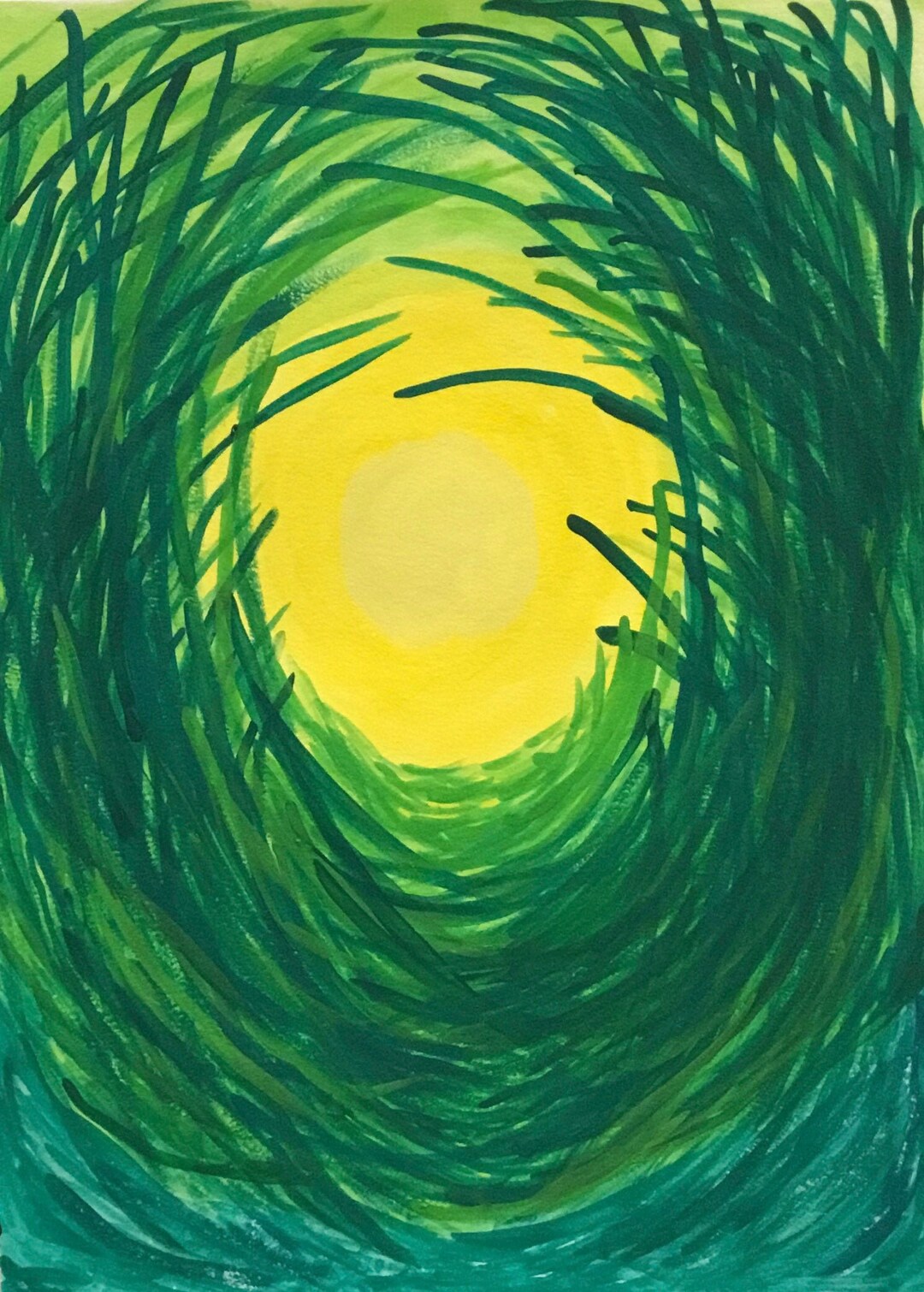 Spring Colors, Abstract Original Painting, 15x11 Acrylic Paints on ...