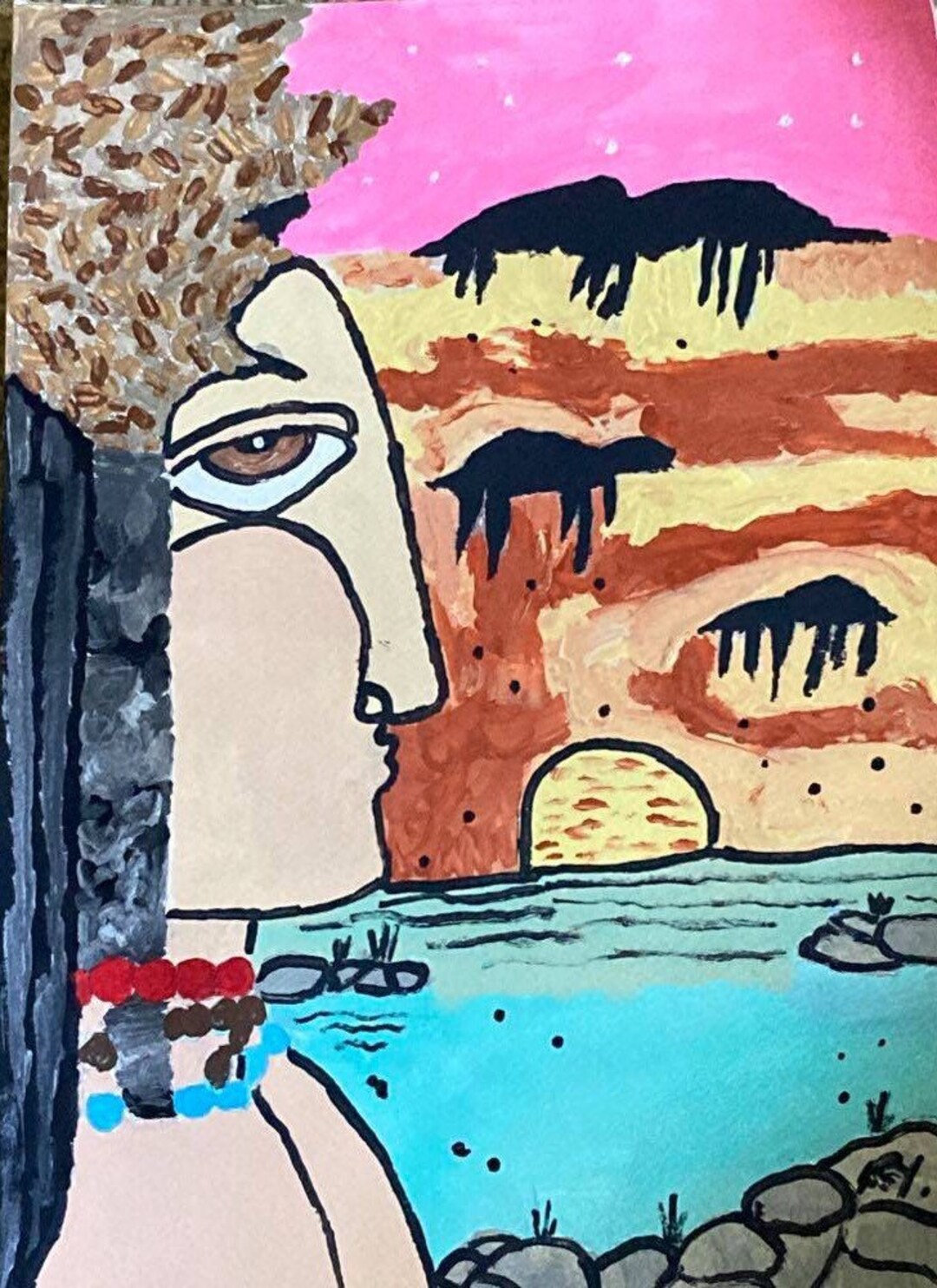 Swinomish Indian, Native American, Hand Painted, Tempera and Acrylics ...