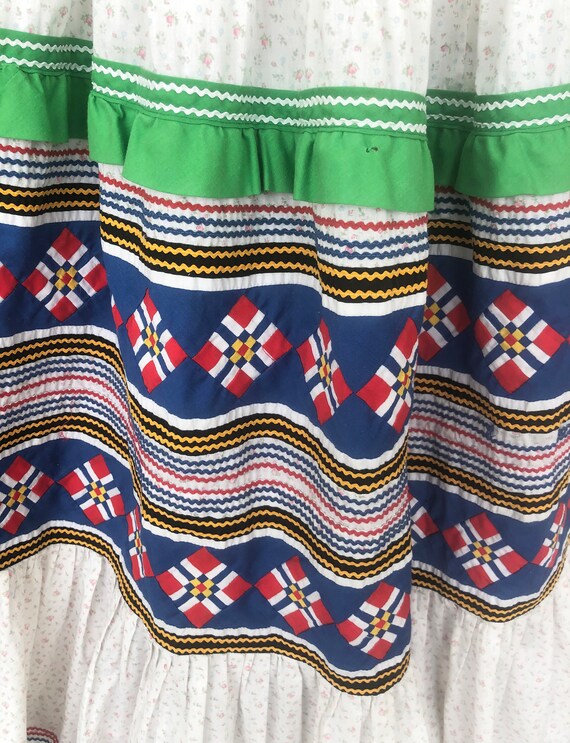 VINTAGE Seminole Patchwork Skirt Full Length Fits Sz … - Gem