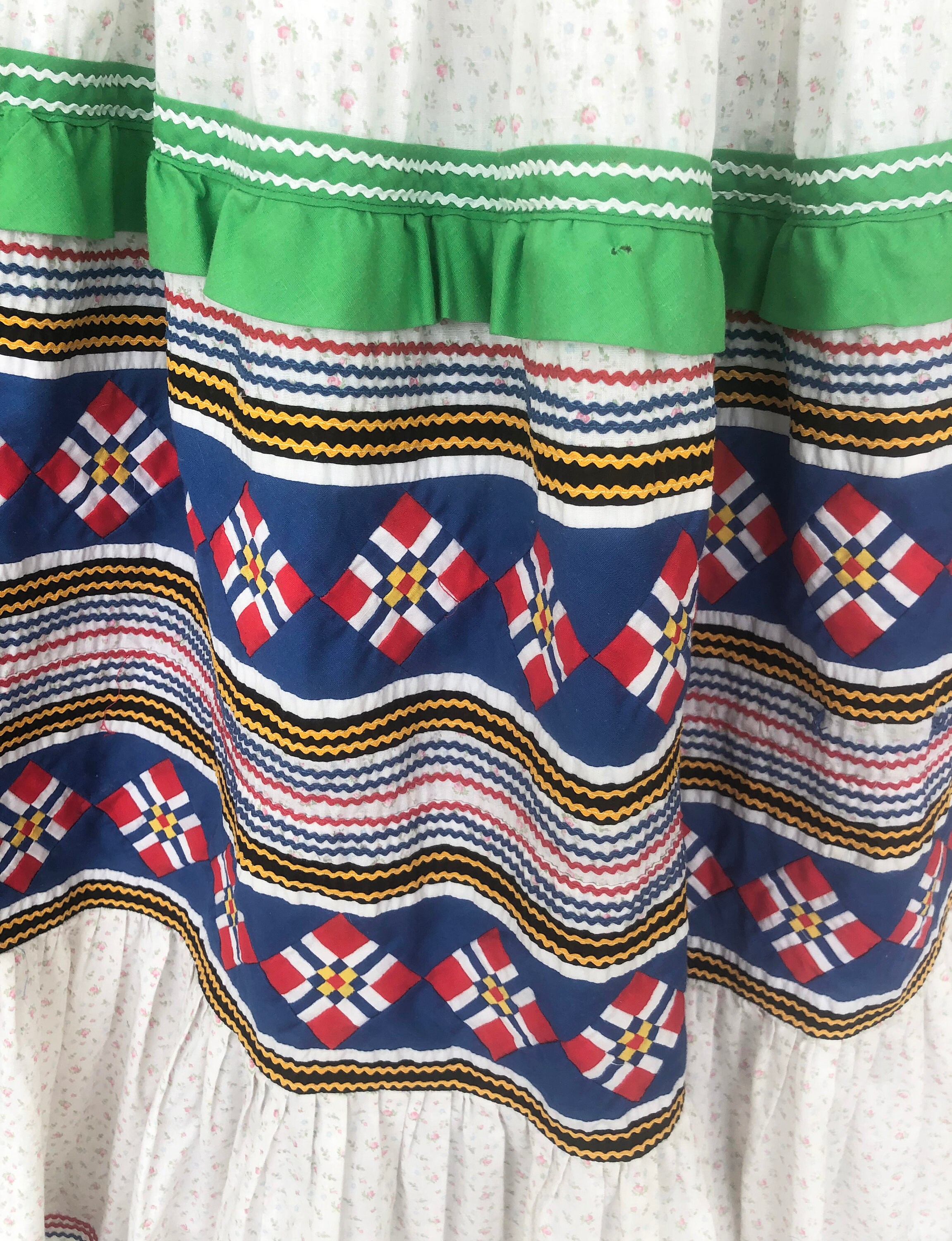 VINTAGE Seminole Patchwork Skirt Full Length Fits Sz L 1950s Authentic ...