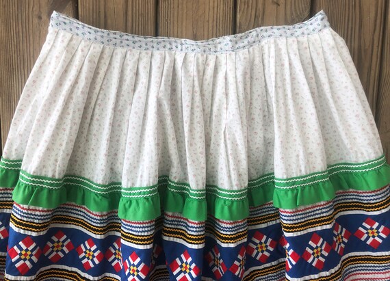 VINTAGE Seminole Patchwork Skirt Full Length Fits Sz … - Gem