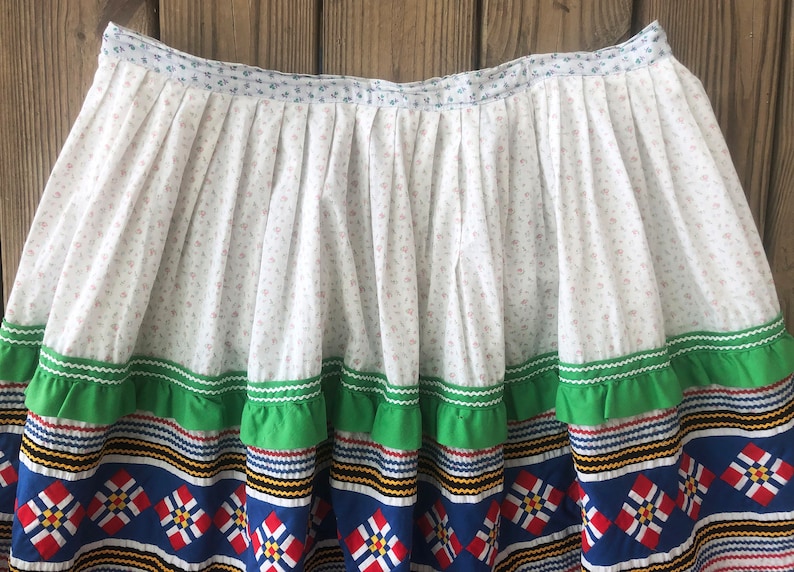 VINTAGE Seminole Patchwork Skirt Full Length Fits Sz L 1950s Authentic ...