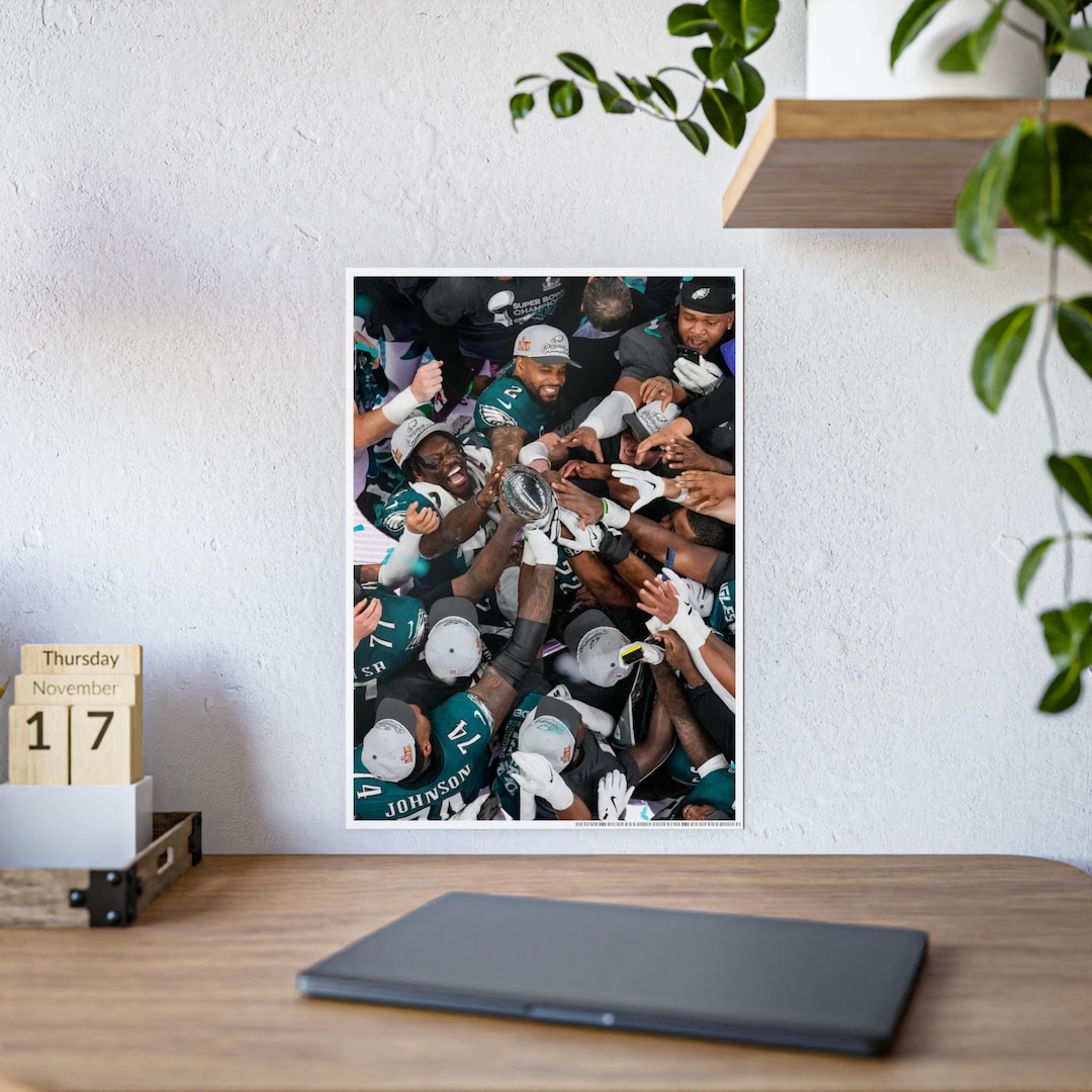Philadelphia Eagles Super Bowl LIX 59 Champions Overhead Lombardi ...