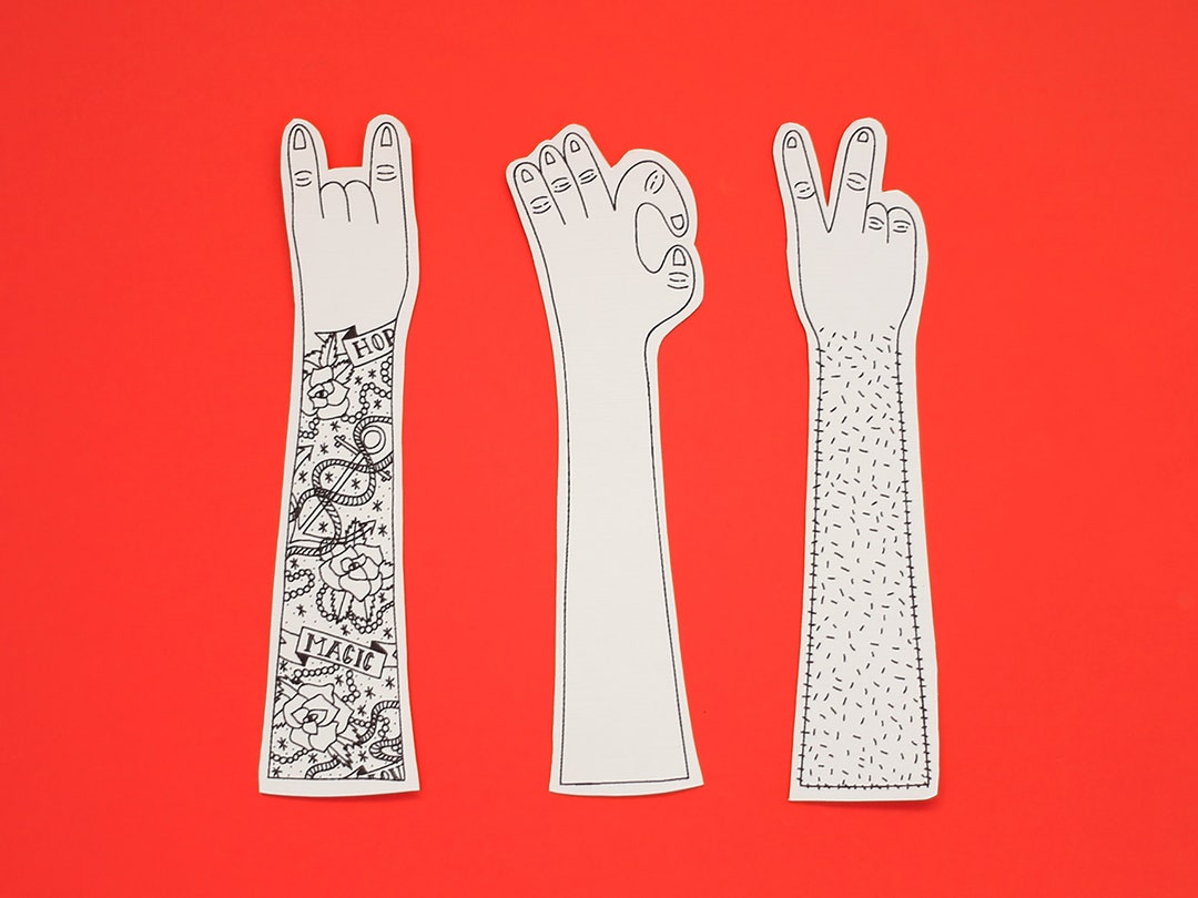 Hands Bookmarks Trio - Etsy