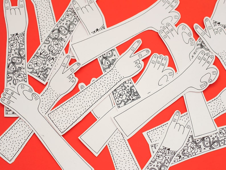 Hands Bookmarks Trio - Etsy