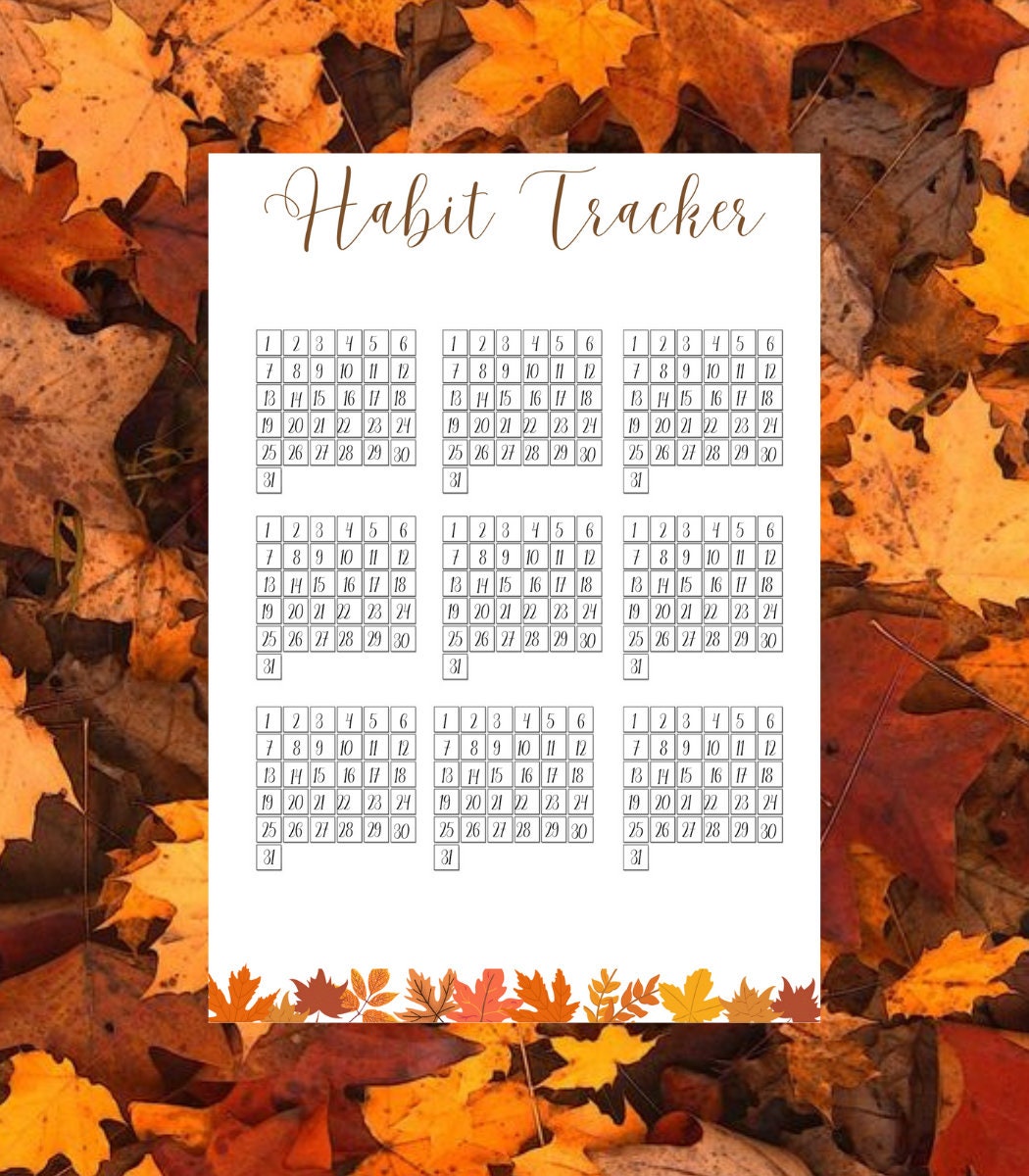 September Theme Bullet Journal Template, Bullet Journal Printable ...