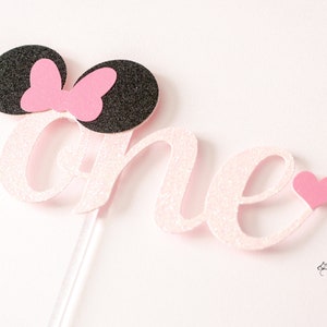 Minnie Mouse One Cake Topper, Minnie Mouse Cake Topper, First Birthday ...
