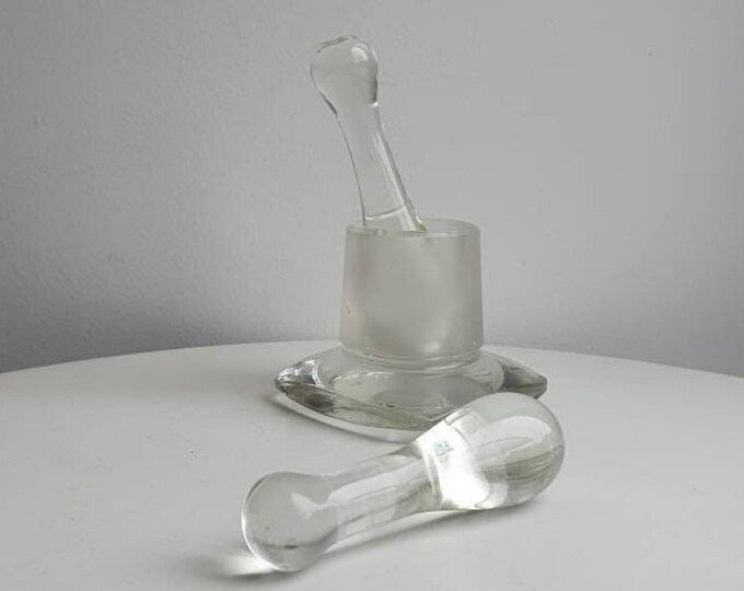 Mortar and Pestle Glass//pestle//mortar//glass Mortar//pyrex ...