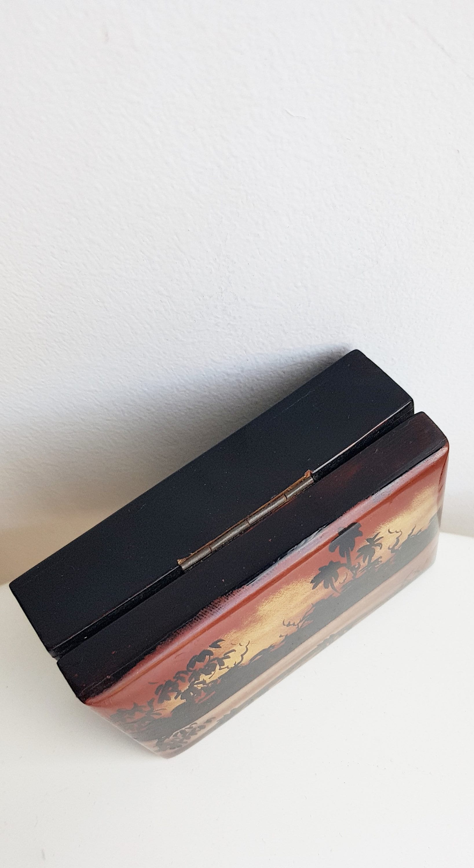Black Box//black Box Varnished//decorated Box//asia//asian Box//jewelry ...