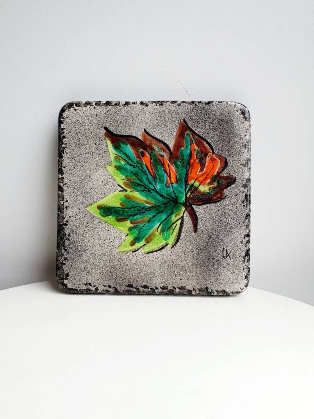 Trivet//vintage Trivet//leaf Trivet//leaf //ceramic Leaf//autumn//table ...