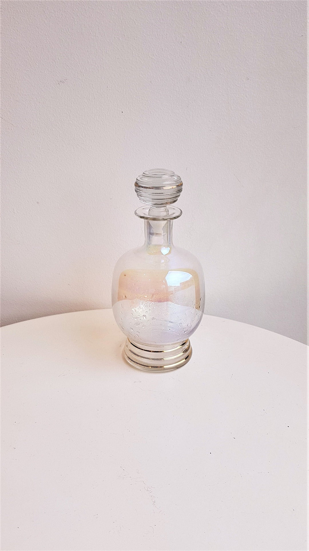 Vintage Carafe//old Carafe//golden Carafe//carafe Glass//bar//service ...