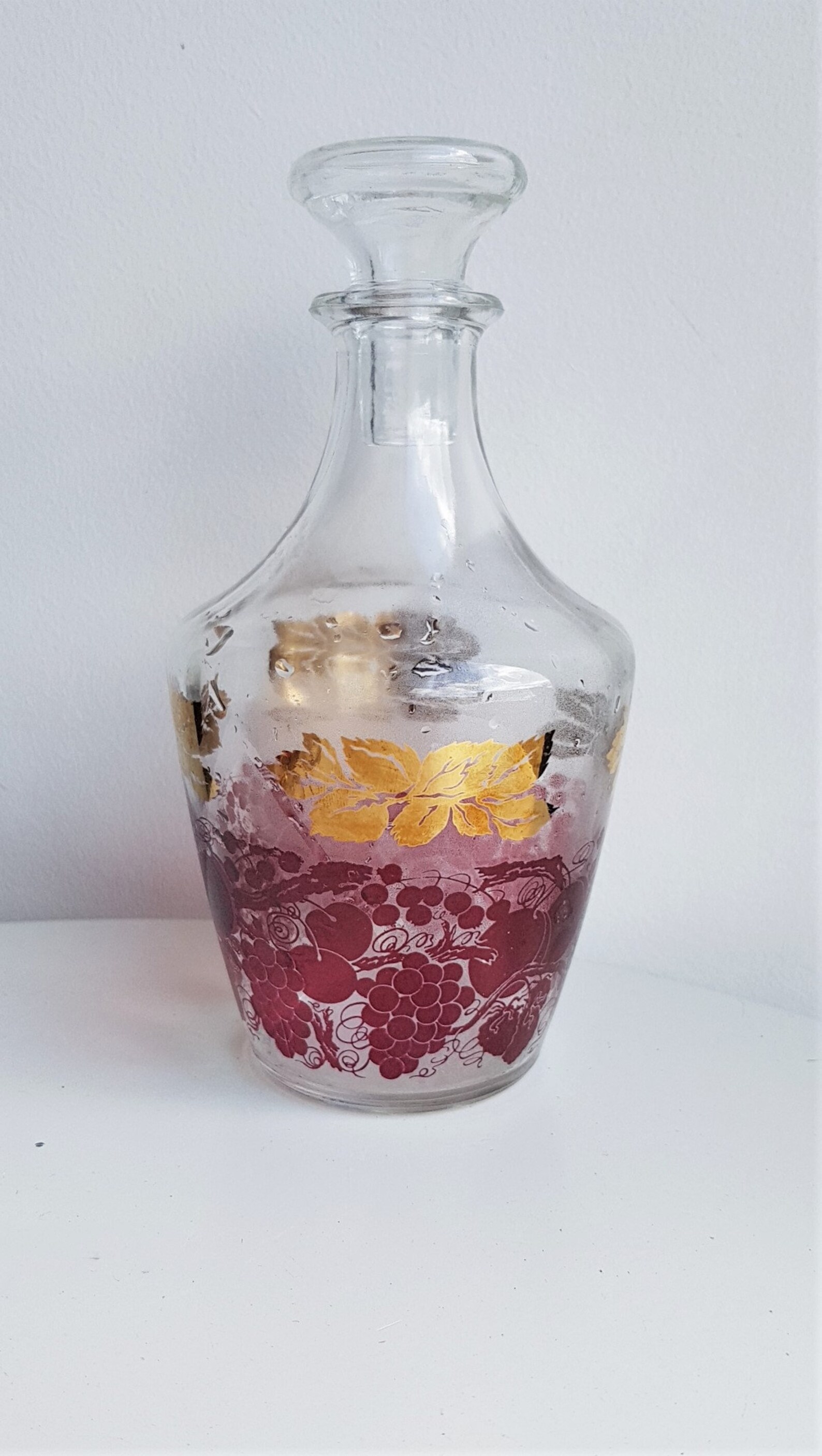 Carafe and Glass//service to Liqueur//vintage Carafe//carafe Vine//bar ...