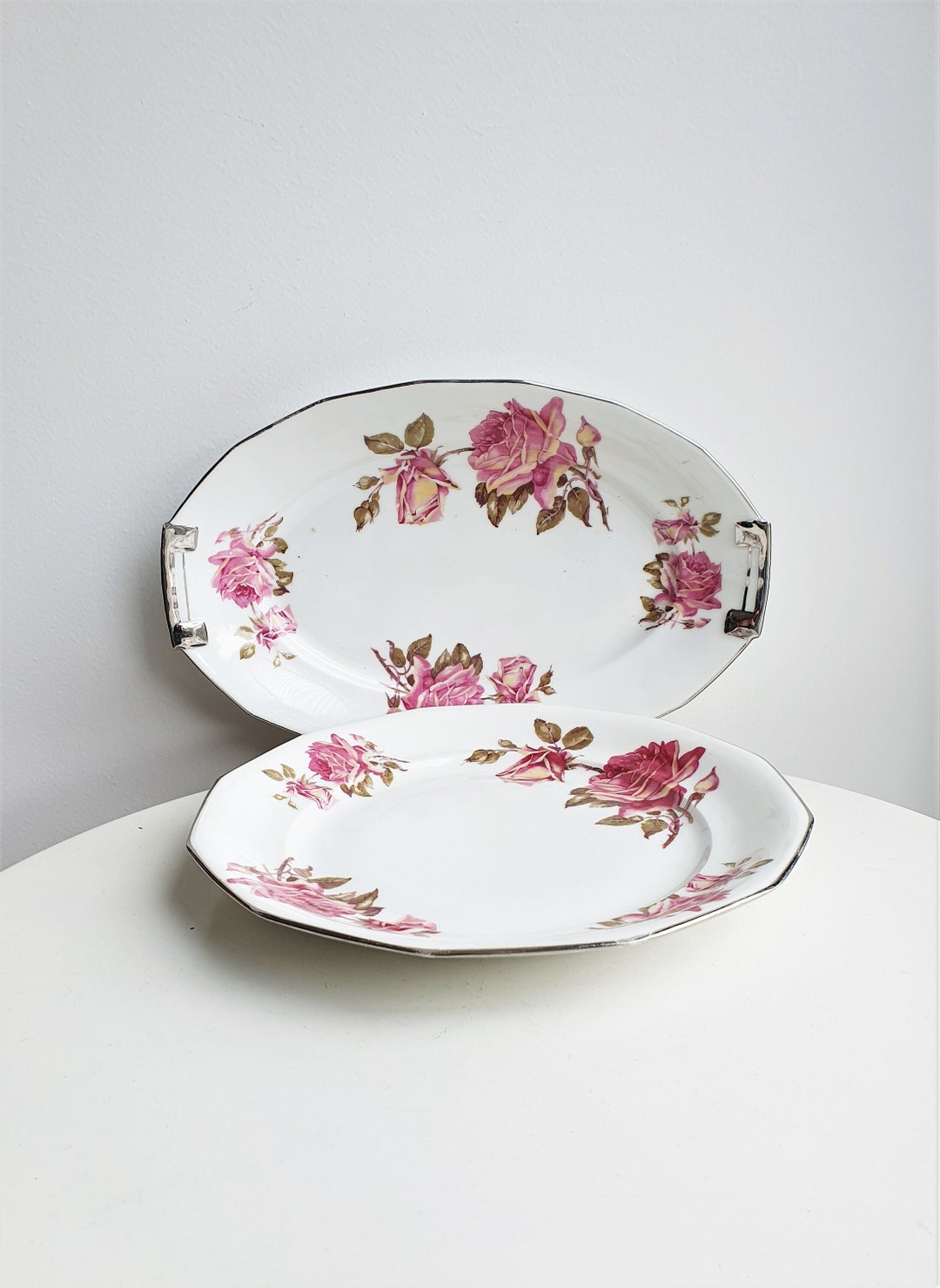 Pink Dishes//vintage Pink Dish//antique Porcelain Dish//flower ...
