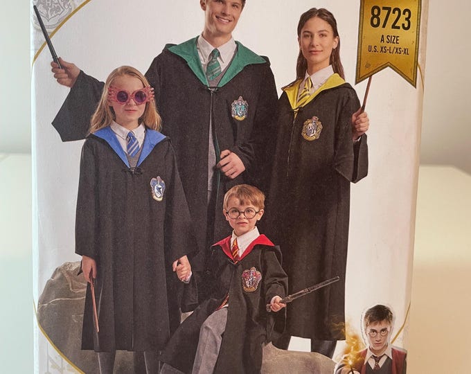 HARRY POTTER COSTUME Pattern, Simplicity 8723 Child and Adult Sizes ...