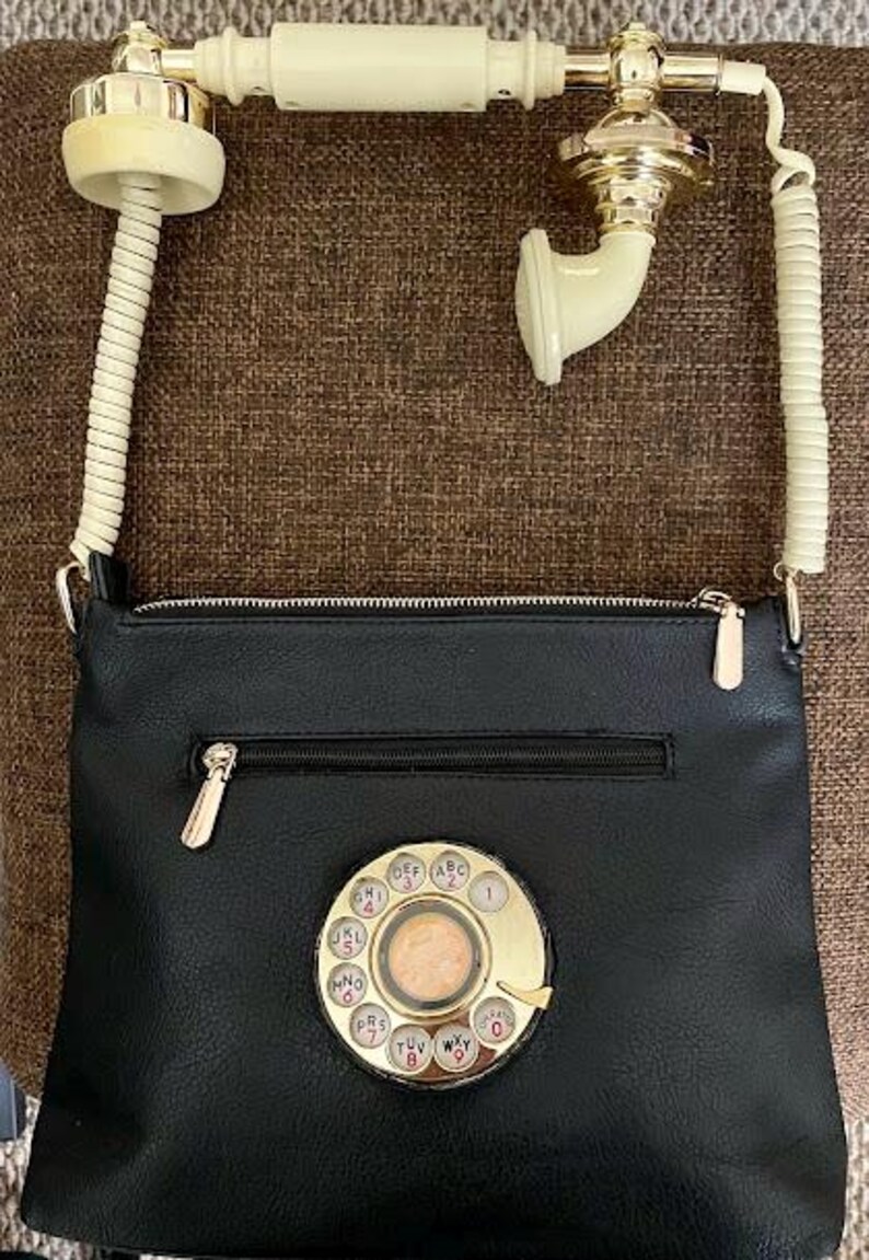 Vintage Purse repurposed From an Old Princess Telephone Dial on Front ...