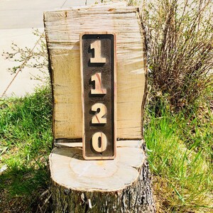 Wooden Address Sign With Customizable Number - Etsy