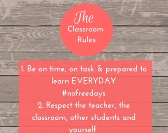 Cow Print Farmhouse Classroom Rules Posters Farmhouse Cow Print ...